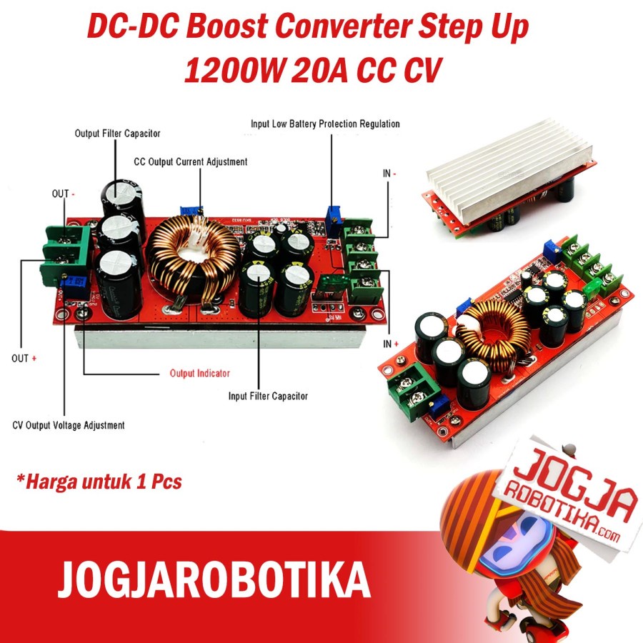 Jual DC-DC Boost Converter Step Up 1200W 20A CC CV | Shopee Indonesia
