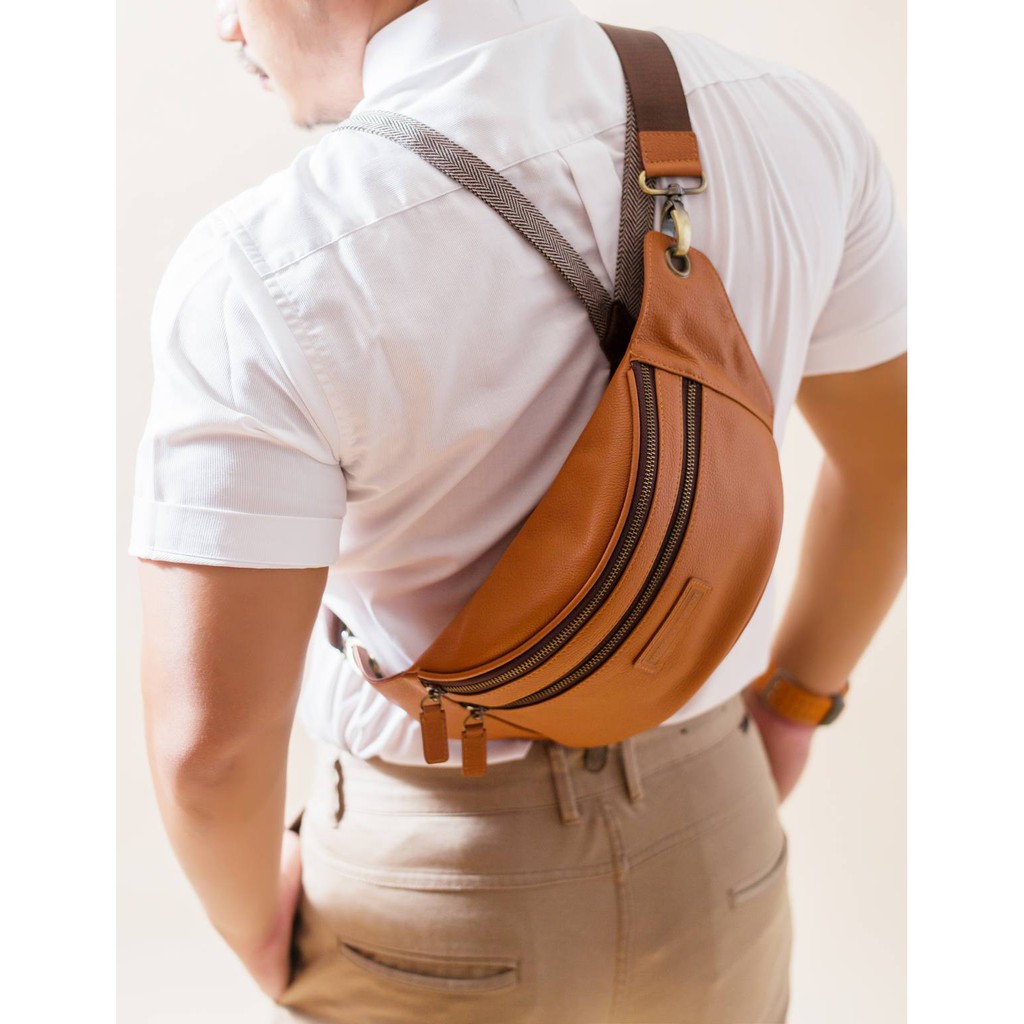 Jual HERMAN VINCENT - Leather Bag - Waist Bag - Sling Bag - Tas ...