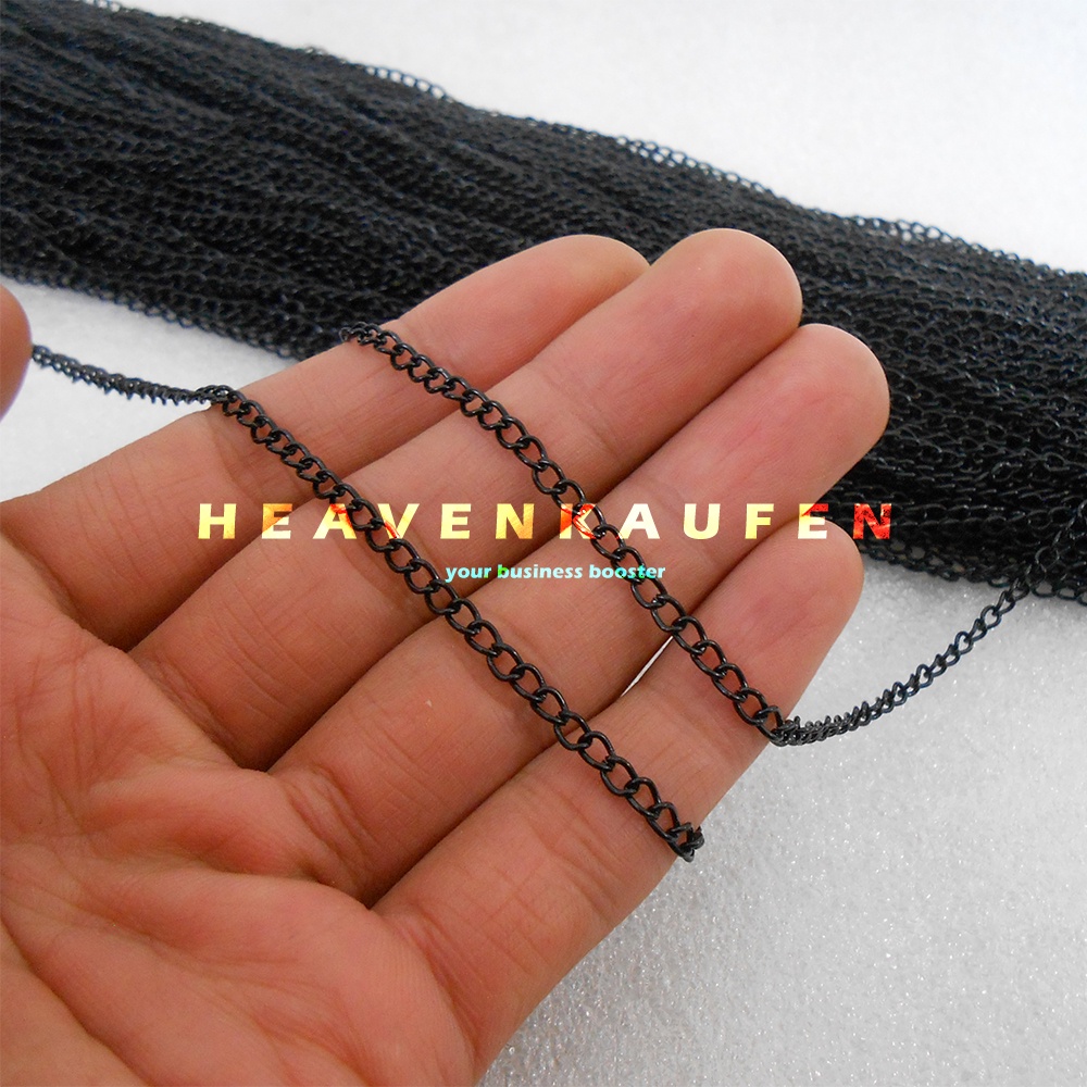 Jual Rantai Sangat Kecil Lebar 2,5 mm Warna Hitam Type C Untuk Rantai ...