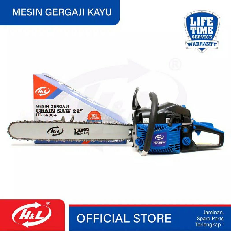 Jual Mesin Chain Saw 20in H&L Pro 5200 2tak / Mesin Gergaji Potong ...