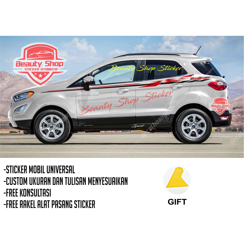 Jual stiker ecosport cutting sticker mobil ford ecosport side body ...