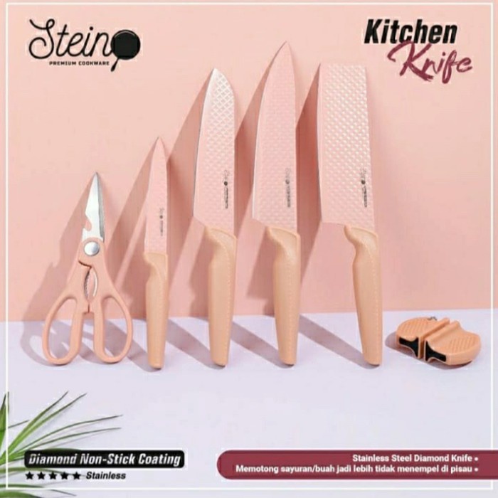 Jual Sd01 Stein Cookware Knife Diamond Set 6 In 1 Gtb2F02G | Shopee ...