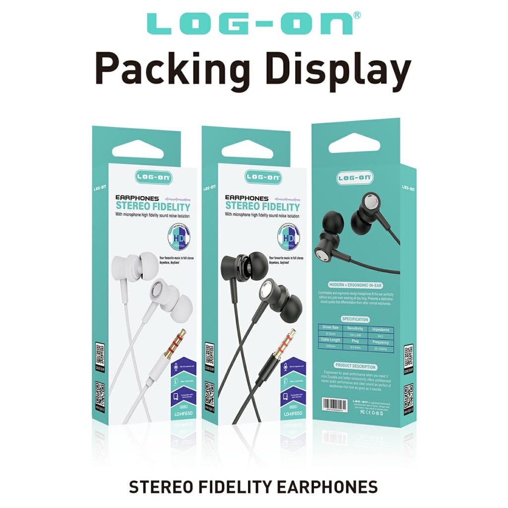 Jual "EARPHONE LOG ON HF650 - BASS NENDANG & SUARA JERNIH | Noise ...