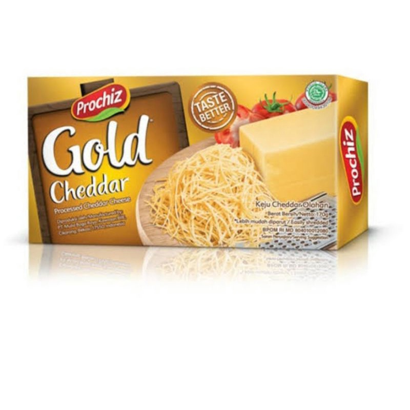 Jual Prochiz Gold Cheddar keju cheddar kemasan 160gr | Shopee Indonesia