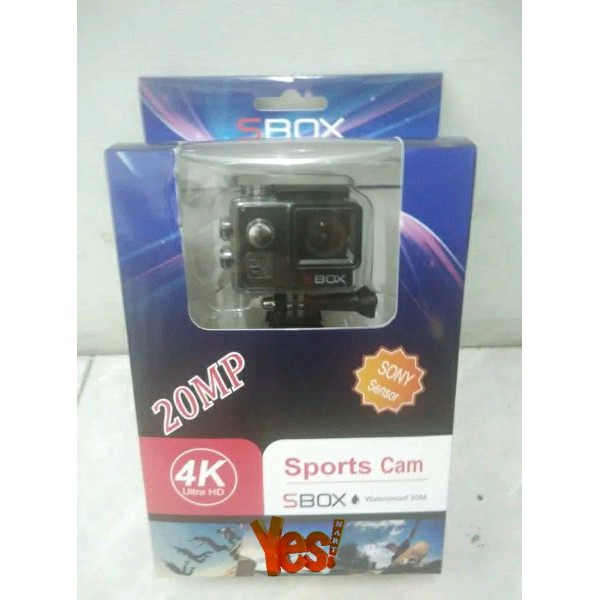 Jual Termurah !!! Sportcam / ActionCam SBox 4K WiFi LCD 2 inch | Shopee Indonesia
