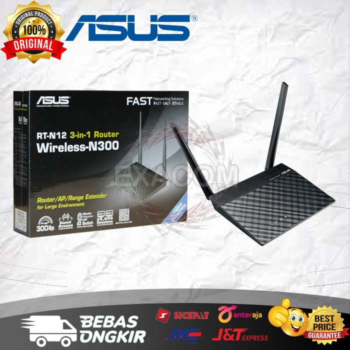 Jual ASUS RTN12+ Router Wireless / Repeater / Range Extender | Shopee ...
