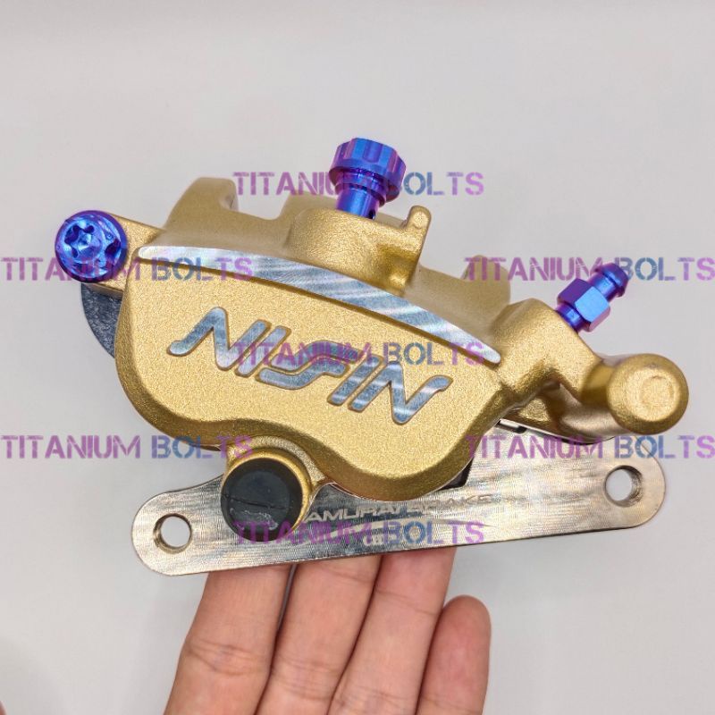 Jual Baut Set Kaliper Nissin Samurai Titanium Bolt Original Titanium Gr5 | Shopee Indonesia