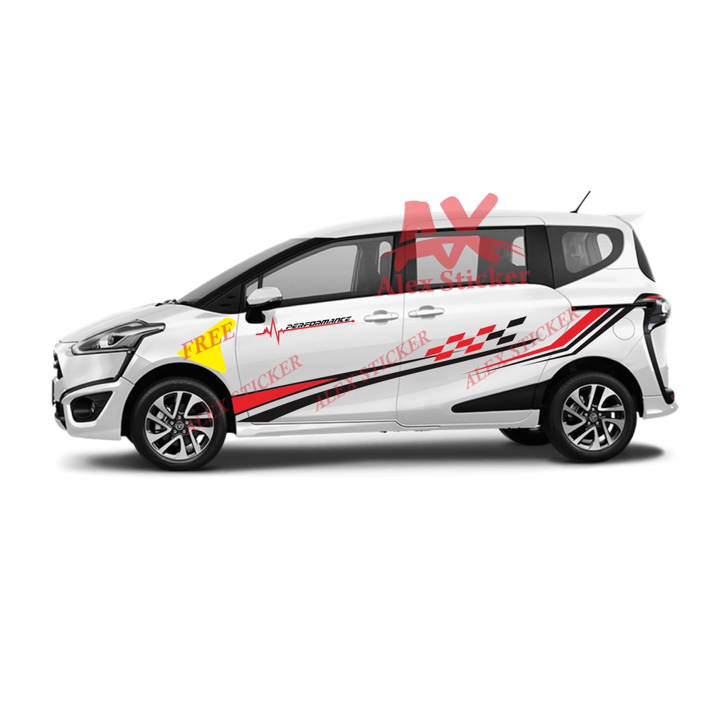 Jual STIKER CUTING STICKER MOBIL TOYOTA SIENTA AVANZA FREED STRIPING ...