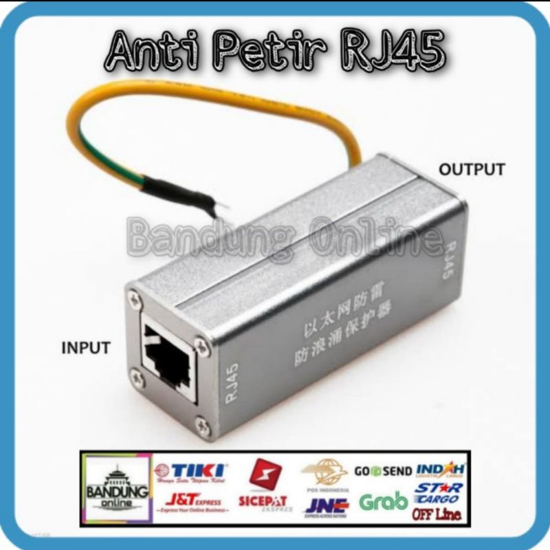 Jual Lightning Arrester Surge Protector RJ-45 with Ground- Anti Petir ...