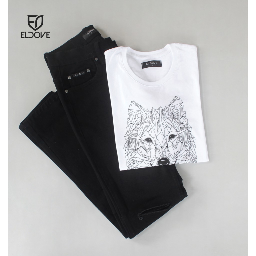 Jual Eldove Paket Celana Jeans + Kaos 8506 | Shopee Indonesia