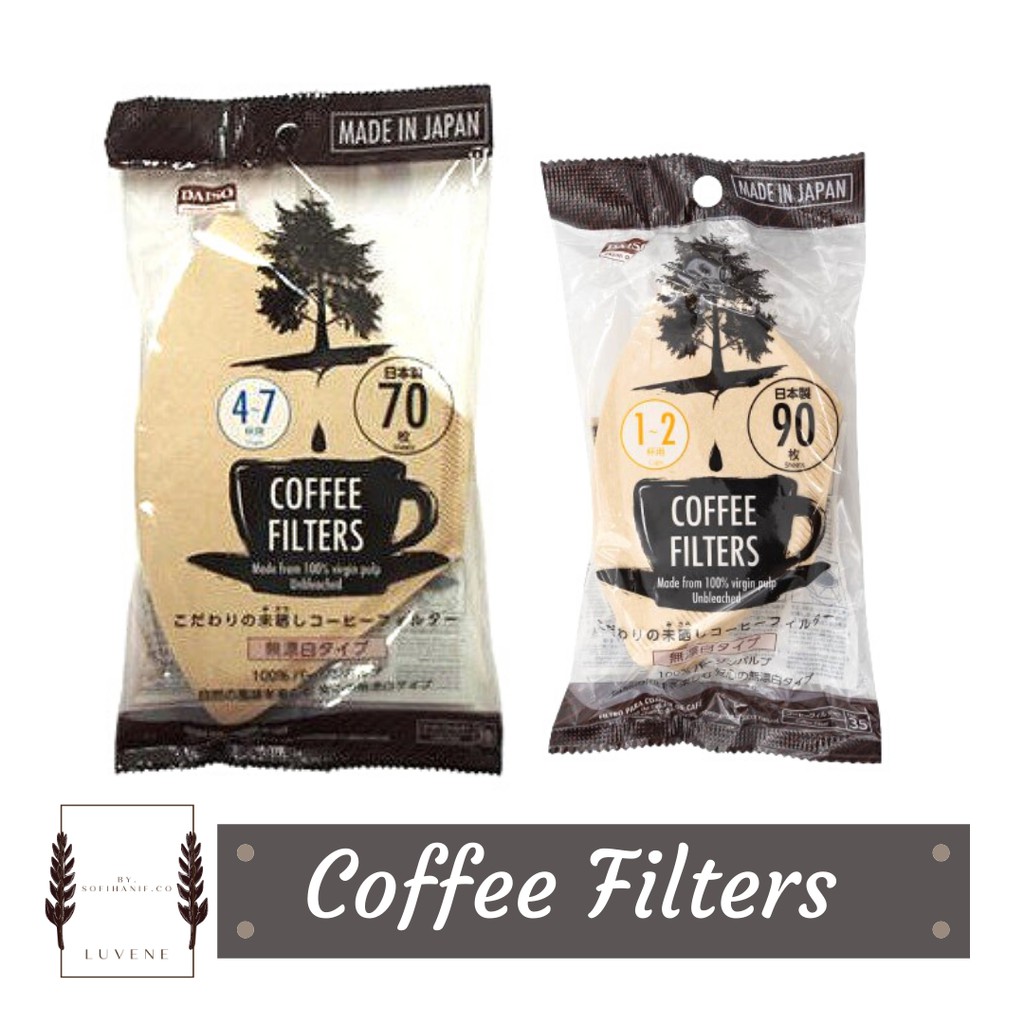 Jual DAISO Kertas saring kopi (filter paper) coffee filter | Shopee ...