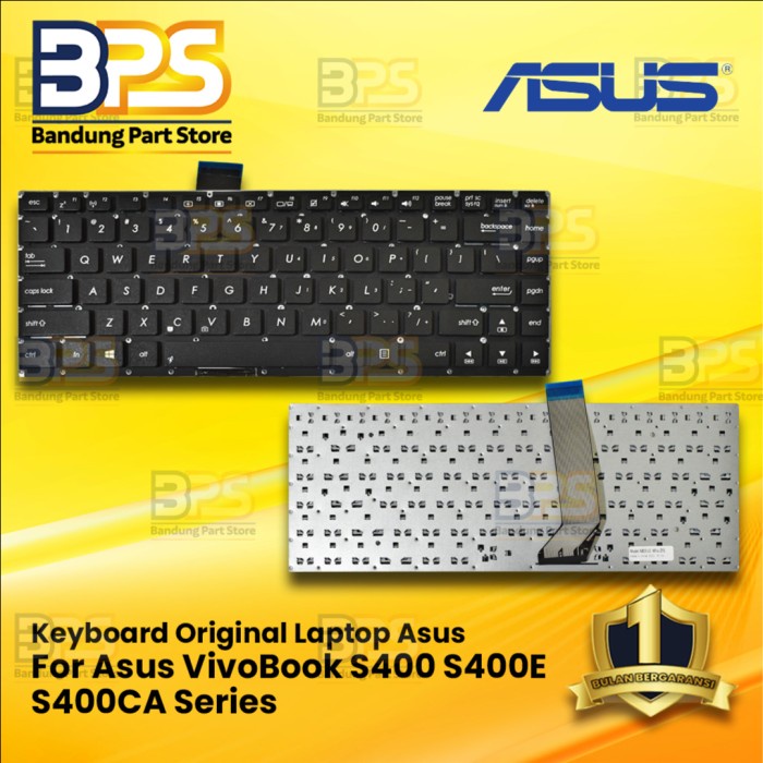 Jual Keyboard Laptop Asus VivoBook S400 S400E S400CA - Black | Shopee ...