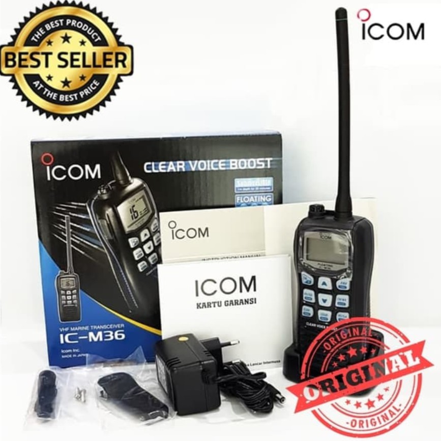 Jual RADIO ICOM IC-M36 M 36 VHF HANDY TALKY MARINE TRANCEIVER ANTENA HT M36 | Shopee Indonesia