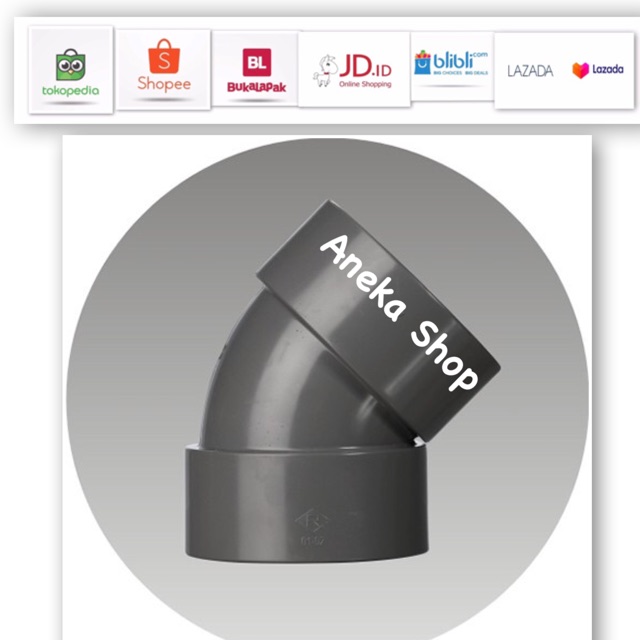 Jual Elbow Keni 2 inch 45 Derajat D Rucika | Shopee Indonesia