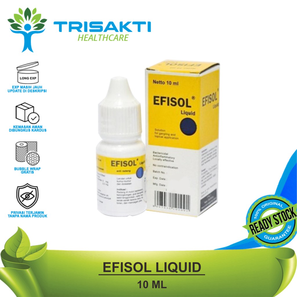 Jual EFISOL LIQUID 10 ML - UNTUK RADANG MULUT DAN TENGGOROKAN | Shopee ...