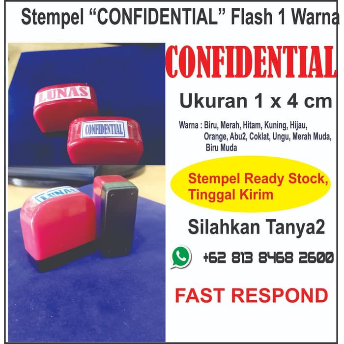 Jual Stempel Confidential Flash 1 Warna | Shopee Indonesia
