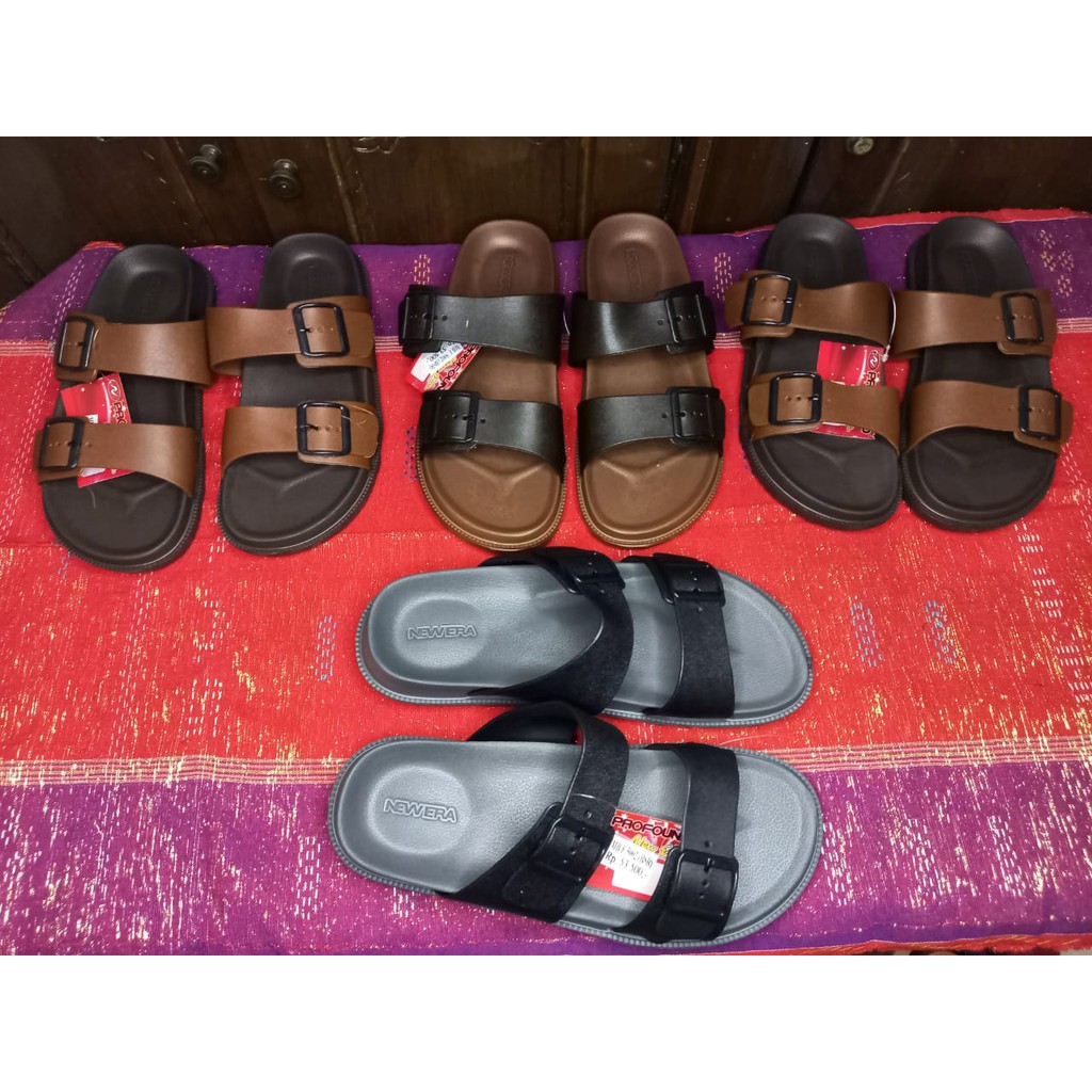 Jual Sendal Slop Casual Pria 2 Ban / Flip Flop Sendal Karet / Merk New ...