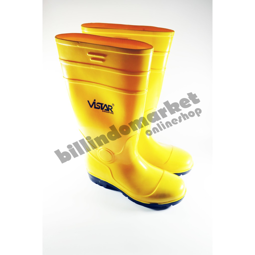 Jual Safety Boot / Sepatu Boot Kuning Vistar High Quality | Shopee ...