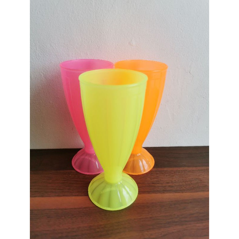 Jual (GRATIS PACKING) - Gelas Glass Jus Juice plastik Warna Warni 400ml ...