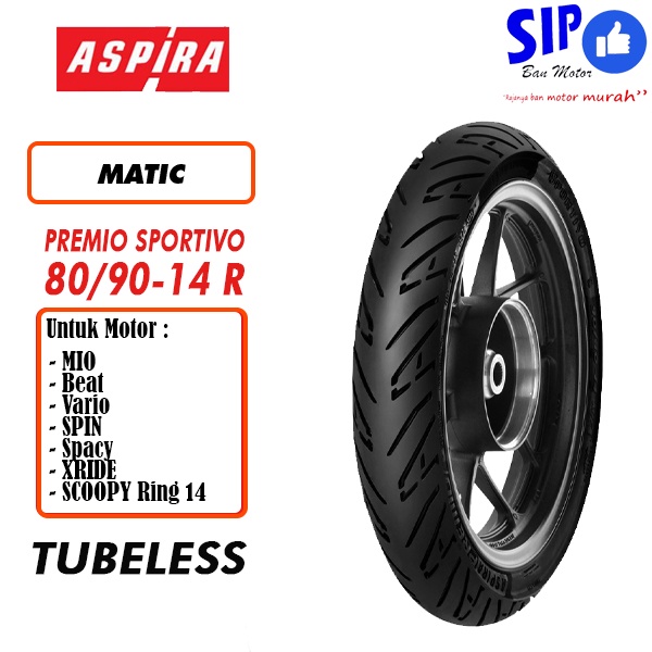 Jual Ban motor matic Aspira Premio Sportivo 80 90 14 R Tubeless | Shopee Indonesia