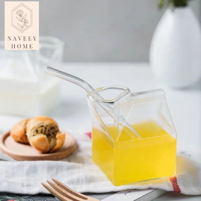 Jual Carton Milk Glass (gelas kaca / gelas susu / gelas unik cantik ...