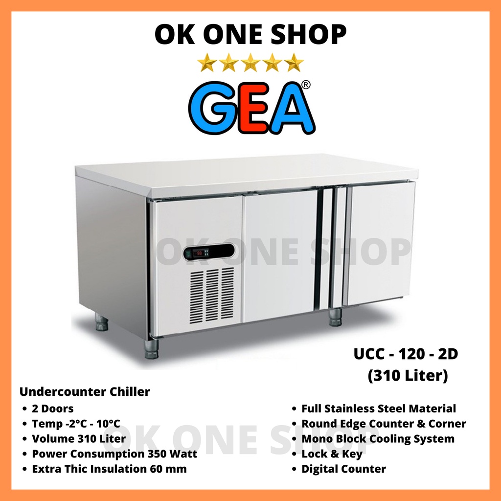 Jual GEA S/S Under Counter Chiller UCC-120-2D / UCC1202D | Shopee Indonesia