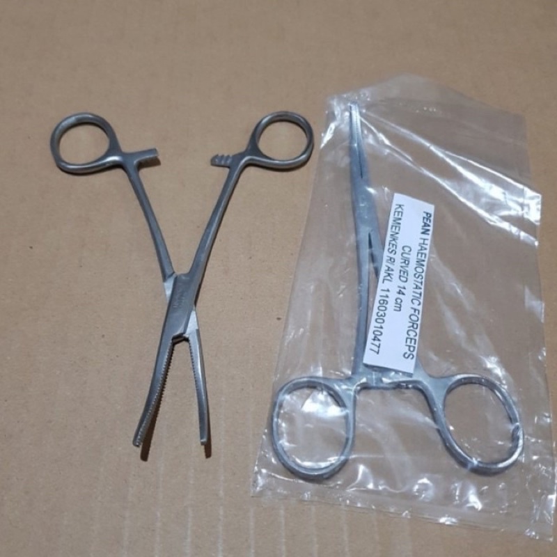 Jual Pean Klem 14 cm 14cm Lurus Bengkok Arteri Dental Clamp Forceps ...