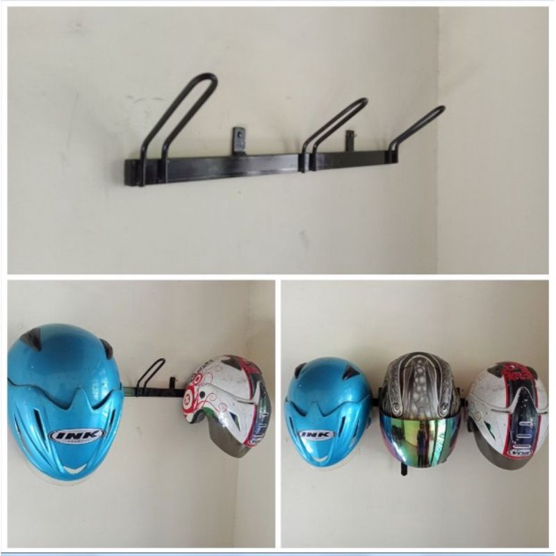 Jual Rak gantung helm dinding/gantungan helm | Shopee Indonesia