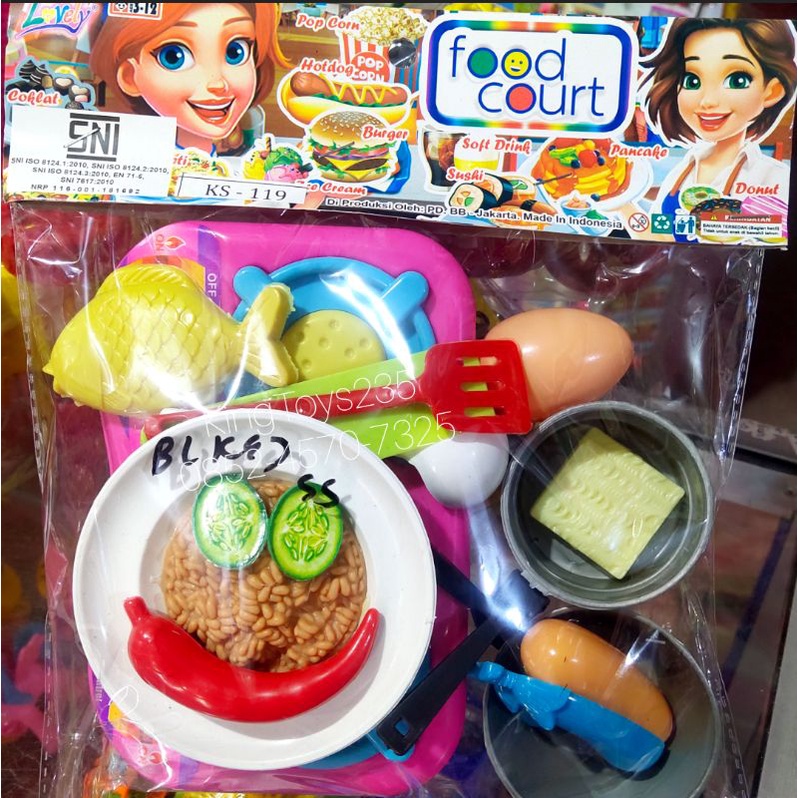 Jual Mainan Anak Masak Masakan Nasi Goreng Kompor Dapur Set Panci ...