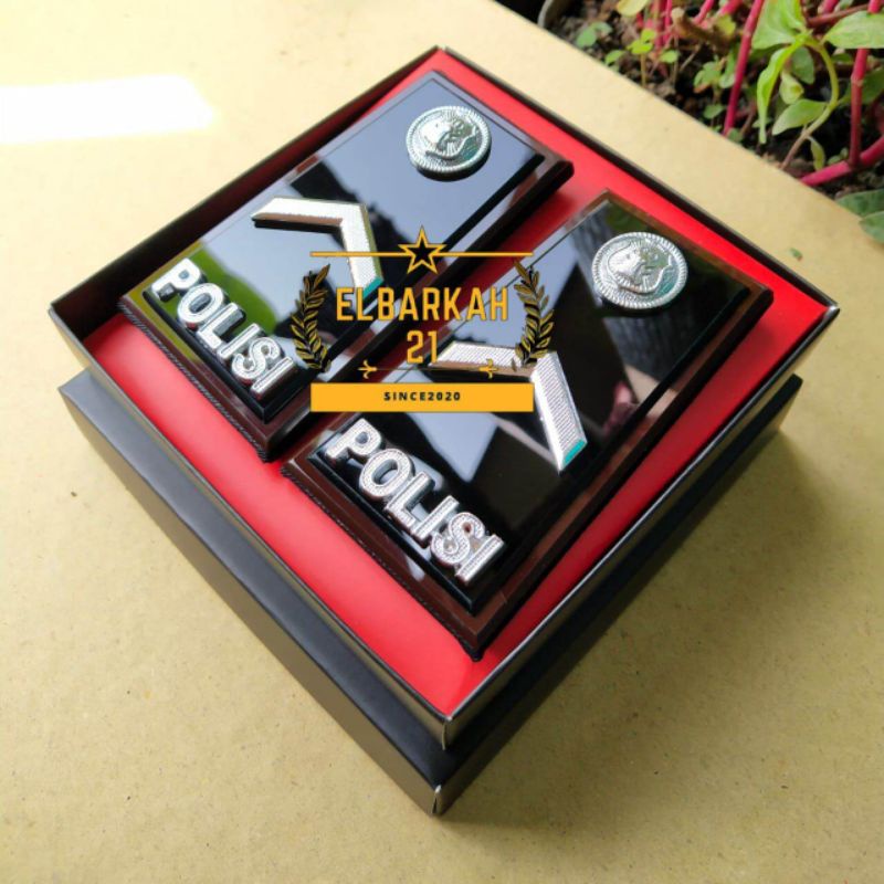 Jual pangkat pdh Bripda full akrilik Lis coklat glos | Shopee Indonesia