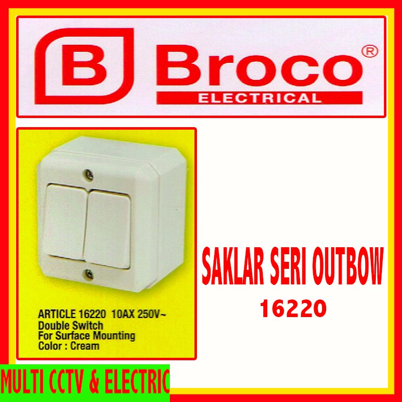 Jual BROCO Saklar Seri Broco 1622011 Outbow Ready | Shopee Indonesia