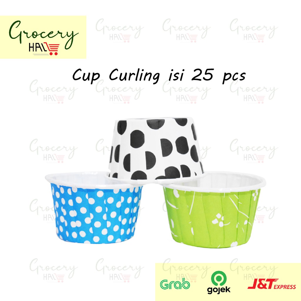 Jual CUP CURLING / CUP MUFFIN / CUPCAKES UKURAN M ( ISI 25 PCS ...