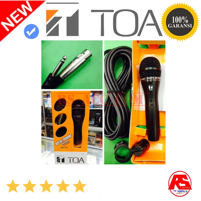 Jual Microphone Mic TOA ZM 270 Original resmi garansi-Hitam | Shopee Indonesia