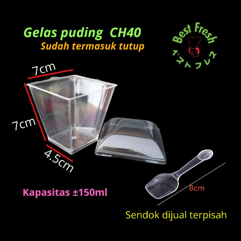 Jual Cup Jelly puding CH40 Gelas pudding dessert 150ml (satuan ...