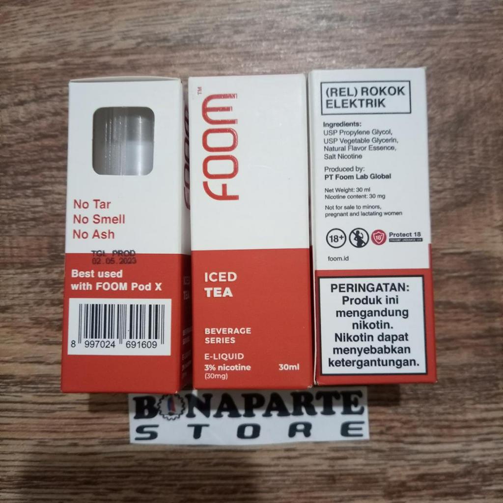 Jual Foom Iced Tea Salt Nic 30ml 30mg Cukai 2023 | Shopee Indonesia