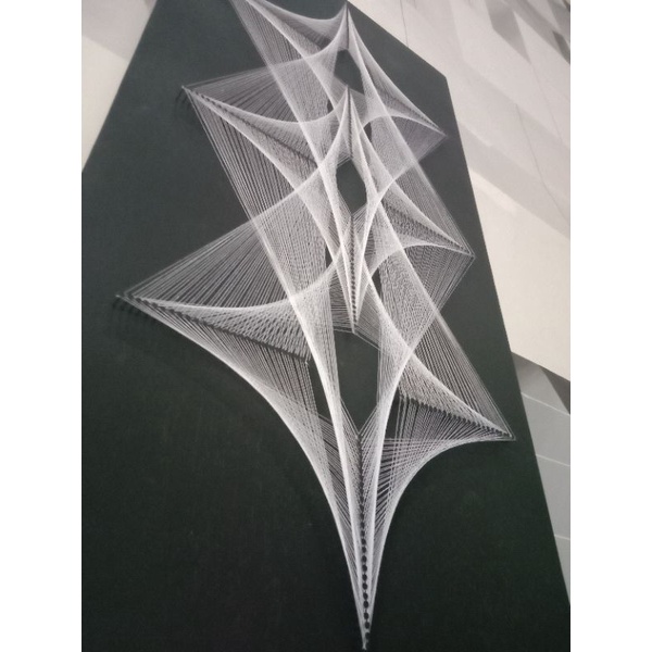 Jual string art black white/pajangan ruangan/kamar/kantor/kado ultah ...