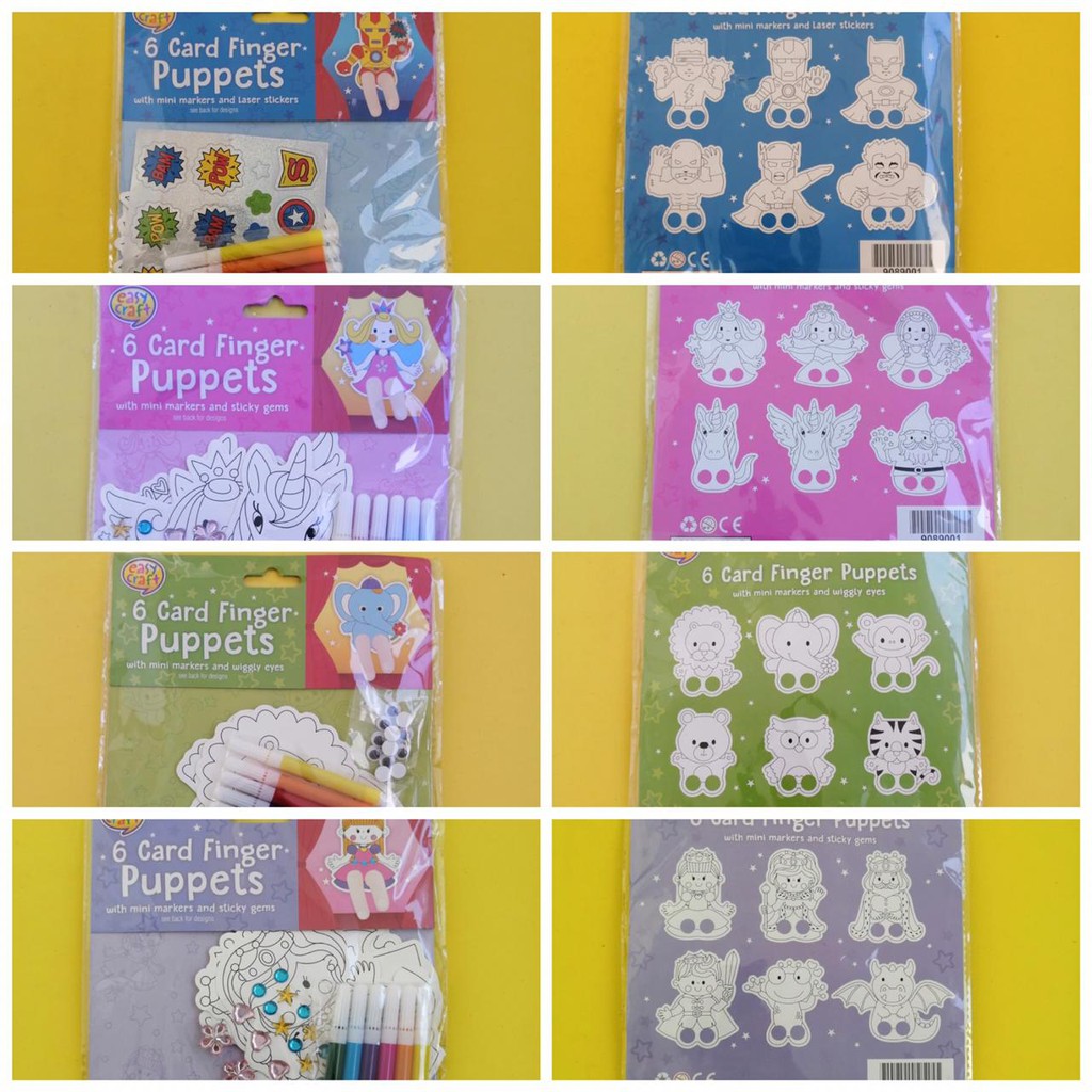 Jual DIY Art - Easy Craft - 6 card finger puppets | Shopee Indonesia