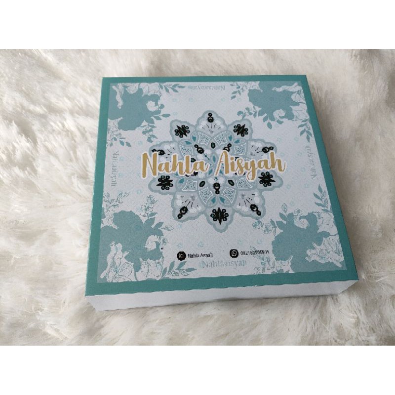 Jual box hijab 16x16x3cm min 30pcs packaging hijab box online shop box ...
