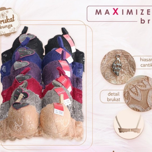 Jual ORIGINAL BRA SOREX BUSA TEBAL PUSH UP BRA BROKAT KAWAT KAIT 2 ART ...