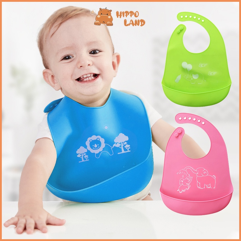 Jual HIPPO LAND Celemek Makan Bayi BABY BIB SLABER Karet Anak Baby Burb ...