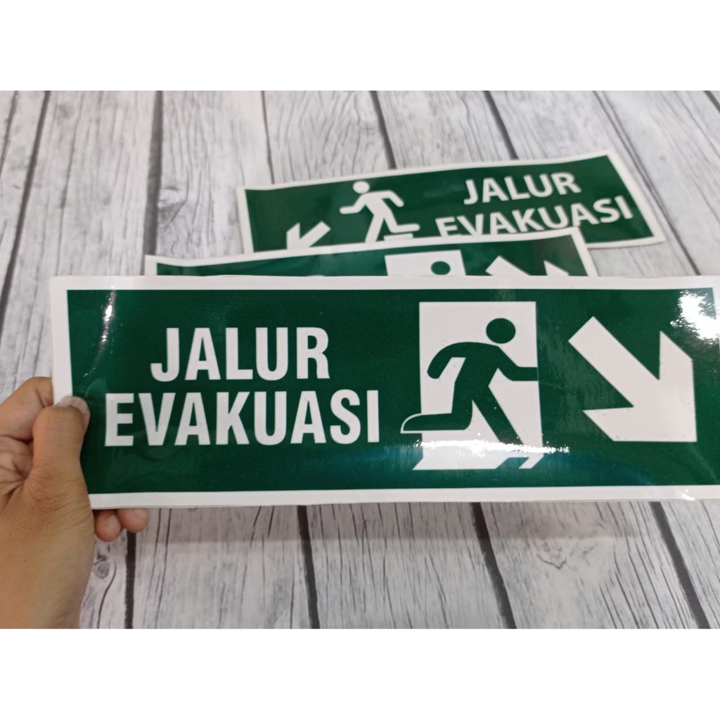 Jual Sticker Jalur Evakuasi Vynil Cetak Printing Surabaya | Shopee ...
