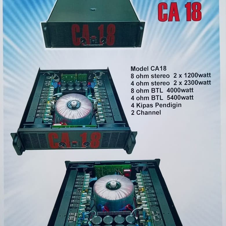 Jual power amplifier C A 18 bridge 4000 watt 8ohm | Shopee Indonesia