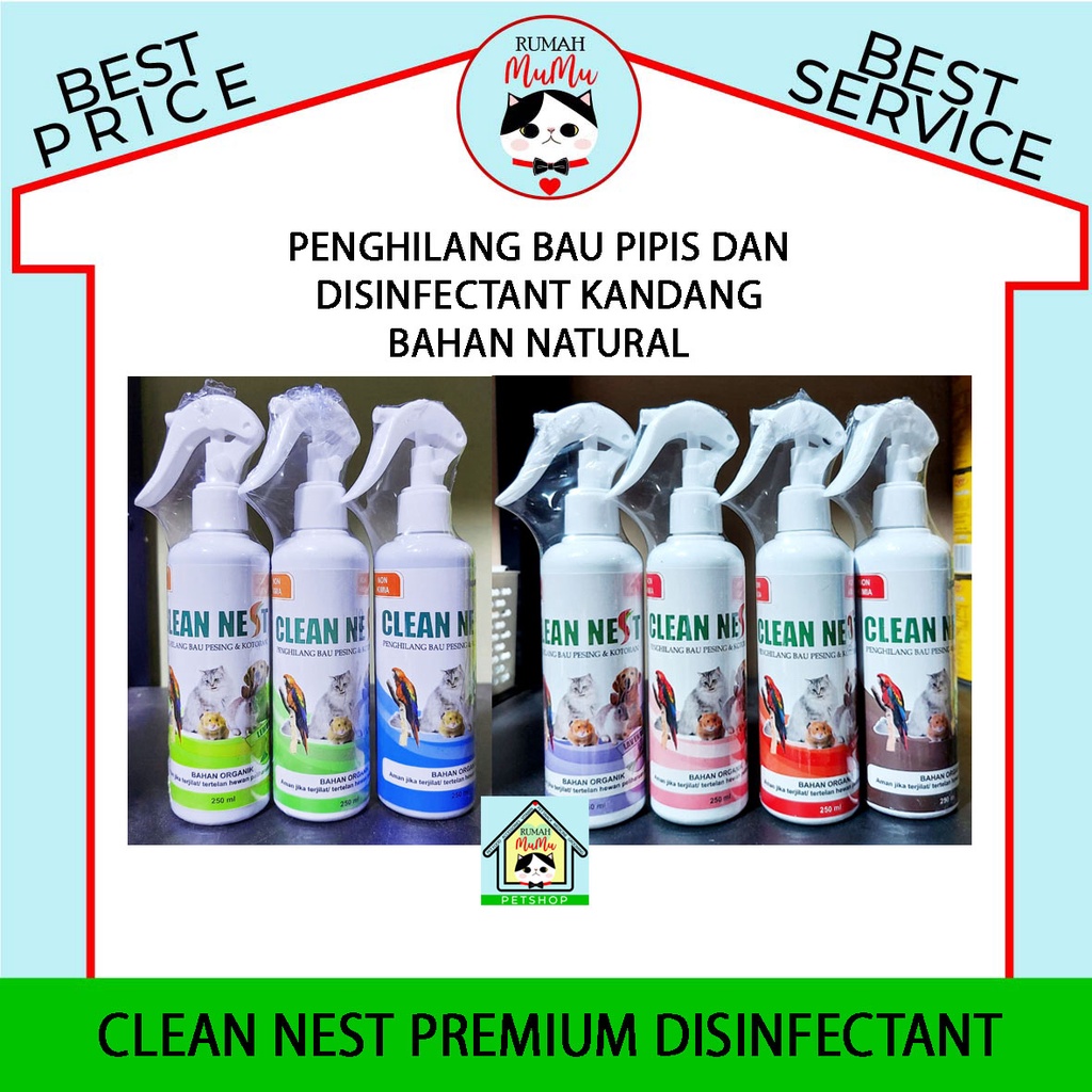 Jual SPRAY PENGHILANG BAU PESING ORGANIK BAHAN NATURAL CLEAN NEST 250 ML | Shopee Indonesia