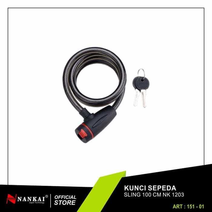 Jual NK Nankai Kunci Sepeda Sling Spiral / Bicycle Lock | Shopee Indonesia