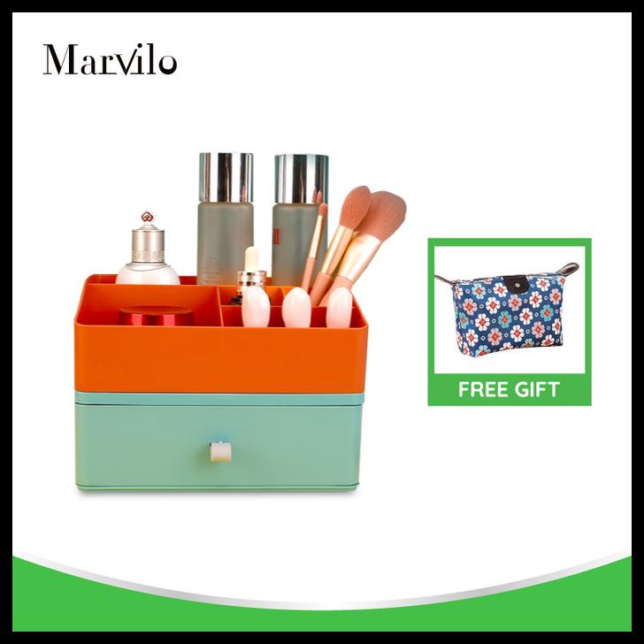 Jual Marvilo Rak Tumpuk Make Up Serbaguna Dan Laci Penyimpanan | Shopee ...