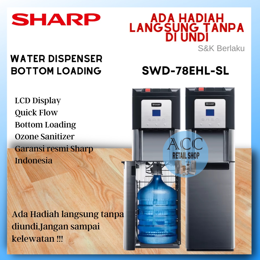 Jual SHARP DISPENSER GALON BAWAH SWD-78EHL-SL | Shopee Indonesia