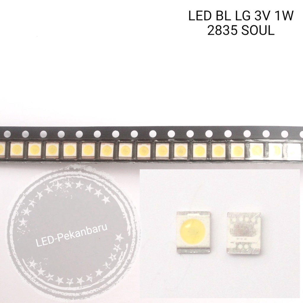 Jual LED BACKLIGHT TV LG 2835 SEOUL 3528 3V 1W 100LM COOL WHITE PUTIH ...