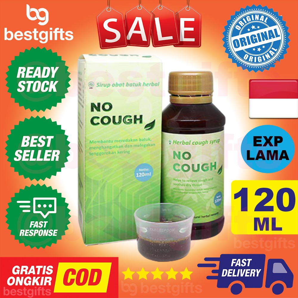 Jual NO COUGH SYRUP OBAT BATUK HERBAL SIRUP DEWASA MEREDAKAN BATUK ...