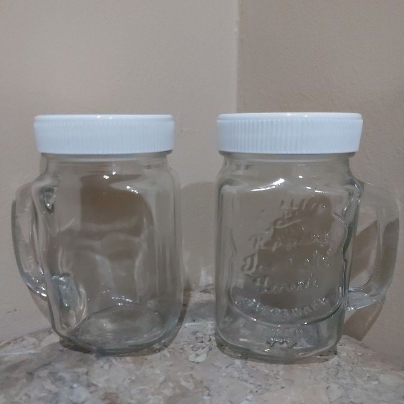 Jual Gelas Jar | Drink Jar 7503 + Lid / Gelas Jar 450ML dengan Tutup ...