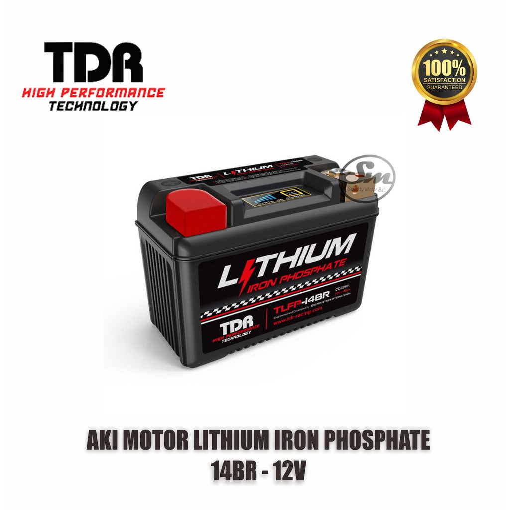 Jual Accu Aki Motor Lithium Iron Phosphate Battery TDR TLFP-14BR & BL ...